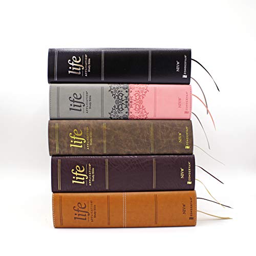 NIV, Life Application Study Bible, Third Edition, Large Print, Bonded Leather, Black, Red Letter, Thumb Indexed