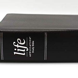 NIV, Life Application Study Bible, Third Edition, Large Print, Bonded Leather, Black, Red Letter, Thumb Indexed