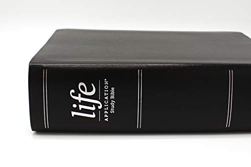 NIV, Life Application Study Bible, Third Edition, Large Print, Bonded Leather, Black, Red Letter, Thumb Indexed