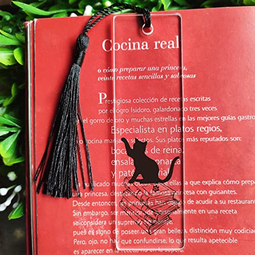 Paw Cat Footprints Cat Book Markers for Women Inspirational, Funny Bookmarks for Book Lover Cat Lover Friends Girl Sister Female Gifts