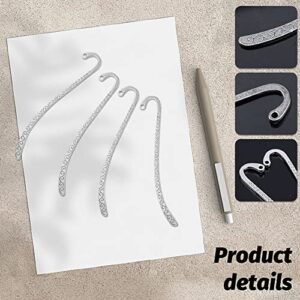 BWWNBY 20Pcs Alloy Bookmark Hook Tibetan Special Metal DIY Bookmark Hook Retro Silver Metal Bookmark Bookmark Metal Carving Hook Antique Tibetan Silver Bookmark