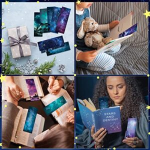 12 Pcs Personalised Space Starry Night Bookmarks, Bulk Book Marks for Women/Men, Unique Zodiac Constellaion Bookmark for Book Lovers, Cool Book Mark for Adults,Kids,Teachers,Students,Reading Present