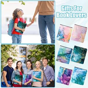 6 Pcs Book Protector Hardcover Pouch Sleeves with Zipper Book Cover for Book Lovers Washable Fabric Book Protector Pouch for Paperbacks Book Lovers Gifts, Medium 11 x 8.7 Inch(Quicksand with Glitter)