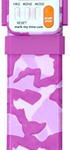 Mark-My-Time LED Book Light and Digital Reading Timer Bookmark – Pink Camouflage