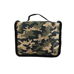 Green Camo Medium Book and Bible Cover for Men with Compass Carabiner Camouflage Book Supplement for Women Case