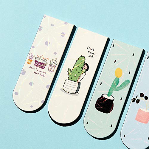 30 Pieces Magnet Magnetic Bookmarks Cute Magnet Page Markers Page Clips Bookmark for Student Office Reading Stationery (Plant)