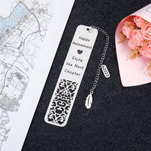 2023 Happy Retirement Bookmark Gifts for Women Men Thank You Gifts for Coworker Employee Boss Leader Reader Friends Retired Teacher Nurse Christmas Going Away Leaving Gift Enjoy The Next Chapter