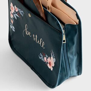 DaySpring - Studio 71 - Be Still Floral Bible Cover Tote - Organizational Bag (J6872)