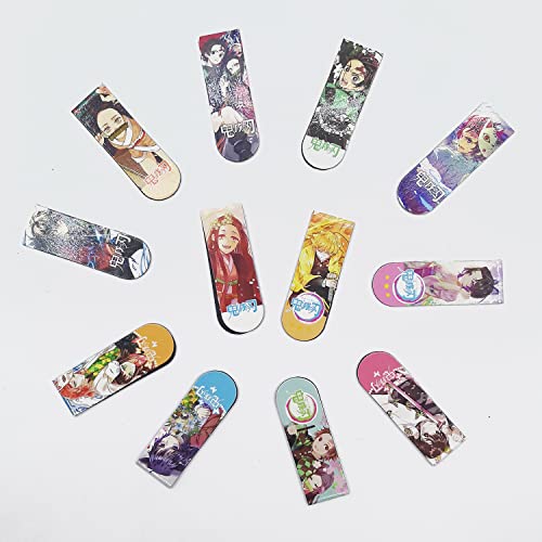 Anime Bookmark Random 12pcs Magnetic Bookmark Anime Merch Anime School Supplies (Guimie 2 Bookmark)