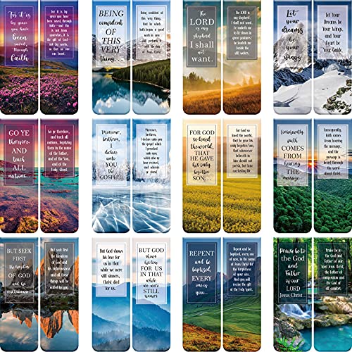 Magnetic Christian Bookmarks Bible Verse Bookmarks 12 Pieces Bible Verse Bookmarks Cards for Women Scripture Bookmarks Magnetic Bible Verse Markers Inspirational Quotes Bookmarks Book Markers for Men