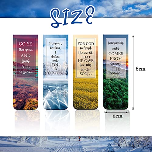 Magnetic Christian Bookmarks Bible Verse Bookmarks 12 Pieces Bible Verse Bookmarks Cards for Women Scripture Bookmarks Magnetic Bible Verse Markers Inspirational Quotes Bookmarks Book Markers for Men