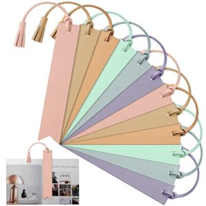 12 pcs bookmarks for women leather bookmark pastel bookmarks graduation gifts boho morandi macaron color bookmarks for men women book lovers readers daughter girl students friends school college gifts