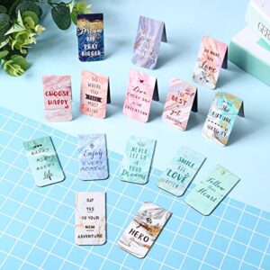 30 Pieces Inspirational Magnetic Bookmarks Marble Magnetic Bookmarks Page Clips Bookmarks for Students Teachers School Home Office Supplies, 30 Styles