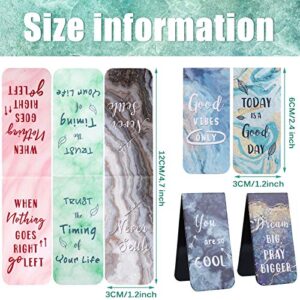 30 Pieces Inspirational Magnetic Bookmarks Marble Magnetic Bookmarks Page Clips Bookmarks for Students Teachers School Home Office Supplies, 30 Styles