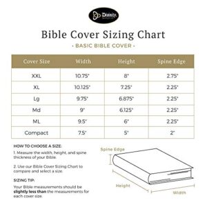 Divinity Boutique Bible Cover Basic Burgundy, XXL (21450) | 8" x 10.75" x 2.75"