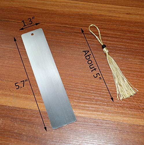 Tueascallk 4 Pcs Freely Createable Silver Metal Tassel Bookmarks - As The Best Gift