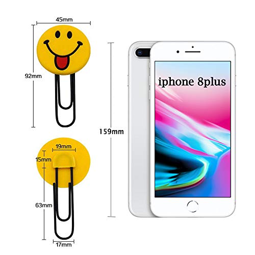 Cute Smiley Bookmarks, Funny Paperclip Bookmark, Novelty Emoticon Book Marker for Kids, Girls, Boys, School Student (Random 10PCS)