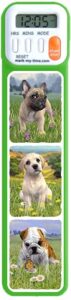 mark-my-time 3d puppies digital bookmark and reading timer – green