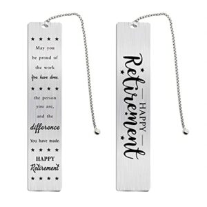 jzxwan retirement gifts for women men 2023, happy retirement bookmark for coworker librarian teachers nurses mom friends, retired gift