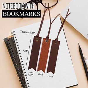 Vantoo Personalized Genuine Leather Bookmarks with Tassel for Men Women Boys Girls Kids, Handmade Page Markers for Book Reading, Perfect Gift for Reader Writers Authors Poets (Umber 06)