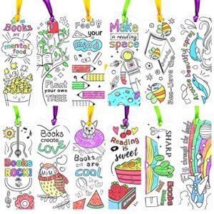 easter bookmarks 60pcs color your own bookmarks for kids coloring bookmarks classroom rewards book decoration birthday gift for students teachers