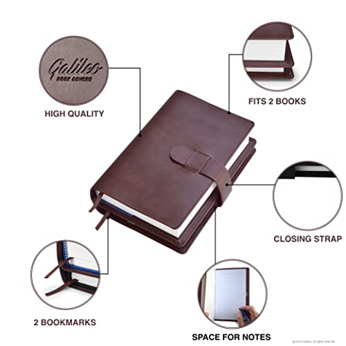 Double AA Big Book Cover & 12 Steps & 12 Traditions | by Galileo | Perfect Gift | Alcoholics Anonymous (Plain/Brown)