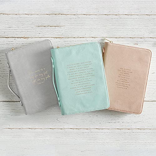 Creative Brands Faithworks-Simply Faith Collection Suede Bible Cover, 7 x 10-Inch, Grey-Psalm 119:105