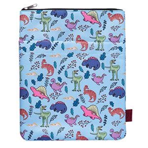 book sleeve cute dinosaur book covers for paperbacks,washable fabric, book sleeves with zipper, medium 11 inch x 8.7 inch dinosaur gifts for book lover