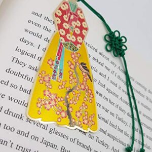 Korean Traditional Miniature Cool Bookmarks Souvenirs Gifts for Student Kids Adults Wife Friends - Coolest Metal Unique Color Designs Bookmark Pack (Woman's Hanbok 3 Pack)