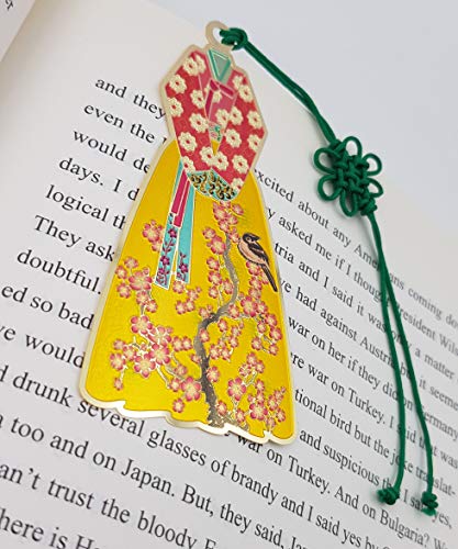 Korean Traditional Miniature Cool Bookmarks Souvenirs Gifts for Student Kids Adults Wife Friends - Coolest Metal Unique Color Designs Bookmark Pack (Woman's Hanbok 3 Pack)