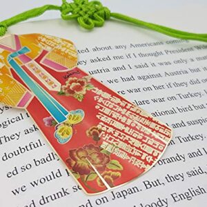 Korean Traditional Miniature Cool Bookmarks Souvenirs Gifts for Student Kids Adults Wife Friends - Coolest Metal Unique Color Designs Bookmark Pack (Woman's Hanbok 3 Pack)