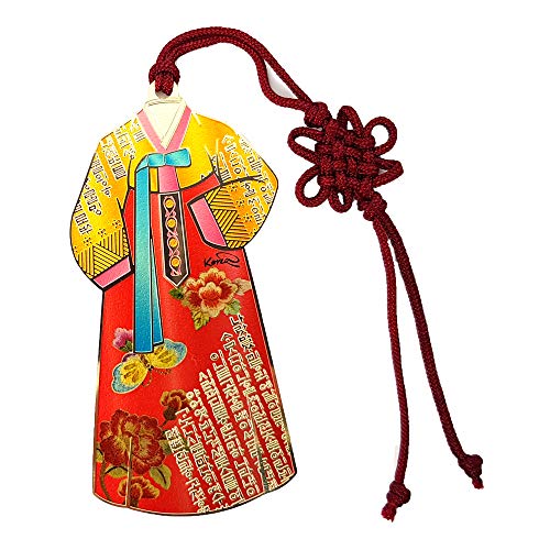 Korean Traditional Miniature Cool Bookmarks Souvenirs Gifts for Student Kids Adults Wife Friends - Coolest Metal Unique Color Designs Bookmark Pack (Woman's Hanbok 3 Pack)