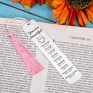 Inspirational Christian Bookmarks for Women Book Lovers Gifts for Christmas Stocking Stuffers Birthday Bible Verse Bookmark for Girls Daughter Bookish Friend Sister Baptism Religious Church Bulk Gifts