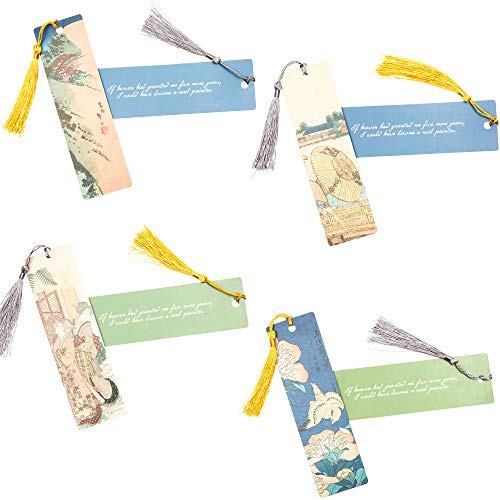 Tassel Bookmarks, Katsushika Hokusai Art (7 x 2 in, 24 Pack)