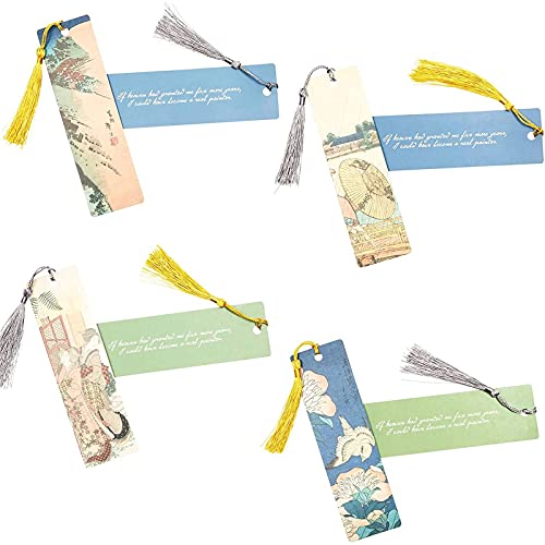 Tassel Bookmarks, Katsushika Hokusai Art (7 x 2 in, 24 Pack)