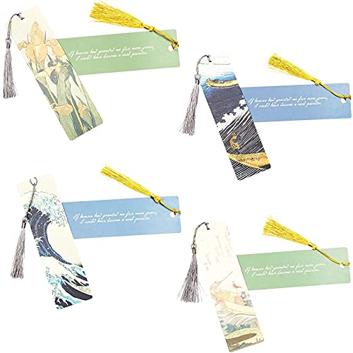 Tassel Bookmarks, Katsushika Hokusai Art (7 x 2 in, 24 Pack)