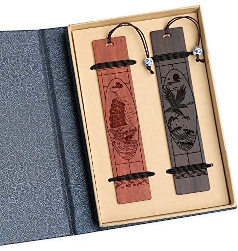 2 Pieces Wood Bookmark, Apply to Gifts for Men Women, Book Lovers,Teacher,Friends,Birthday and Mother's Day Gift (Scenery)