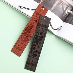 2 Pieces Wood Bookmark, Apply to Gifts for Men Women, Book Lovers,Teacher,Friends,Birthday and Mother's Day Gift (Scenery)