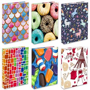 6 pack stretchable book covers, jumbo book sleeves for textbook hardcover books up to 9 x 11 inches, reusable, washable and protective textbook covers for school kids boys girls