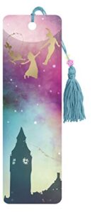 trends international peter pan-skyline silhouette premier bookmark-with foil, 2.25 x .022 x 7.25, multicolor