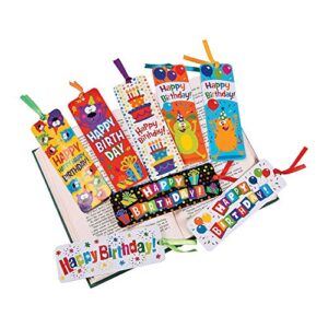 48 ~ laminated birthday bookmarks ~ new