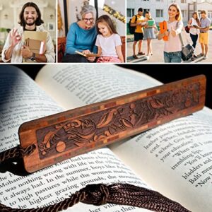 Personalized Elegant Design, Engraved Wooden Bookmark - Made in USA - Also Available Without Personalization