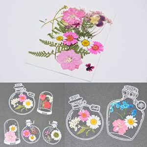 Transparent Dried Flower Bookmarks, Flower Bookmark Maker, Clear Floral Bookmark, Handmade Natural Dried Flower Bookmark, Transparent Floral Page Marker Home School Book Club (30pcs Large+Small)