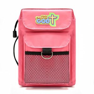 children’s bible cover – pink – medium size