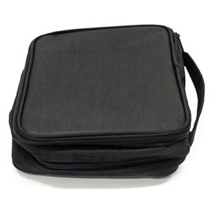 Black Reinforced Canvas Bible Cover Case with Handle and Stationary, X-Large