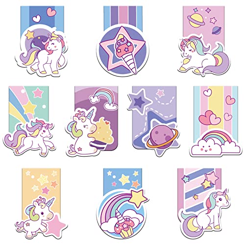 40 Pieces Unicorn Magnetic Bookmarks Magnet Page Markers Book Markers Clip Set for Girls Teachers Students Reading Book Lovers Office Classroom Supplies