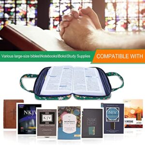 Bible Covers for Women, Second-Generation Bible Case with Long Handle and Multilayer Storage, Easy to Carrying of Bible Cover, Christian Gifts for Women and Kids, Church Bible Bag for Bible Study