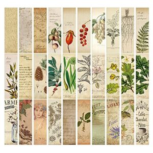 vintage pretty bookmarks for women, bookmarks for book lovers 30 pcs (book of green)