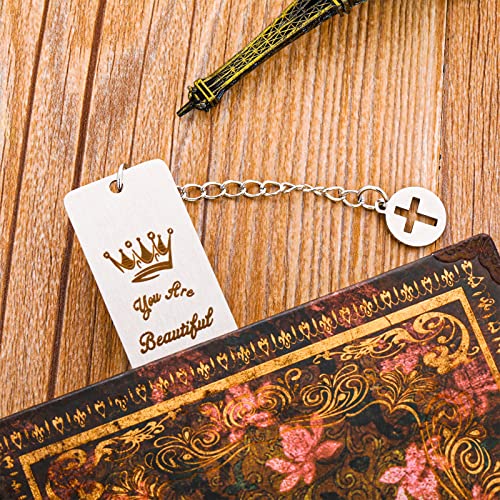 TIESOME Inspirational Christian Bookmark Gifts for Women Men Bible Verse Bookmark for Girls Daughter Book Lovers Graduation Birthday Christmas for Female Male Him Her Religious Church Bulk Gifts