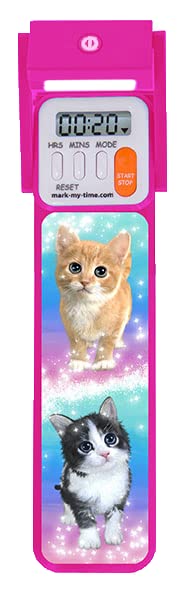 Mark-My-Time 3D Kitty Sparkle Digital Bookmark with Reading Light